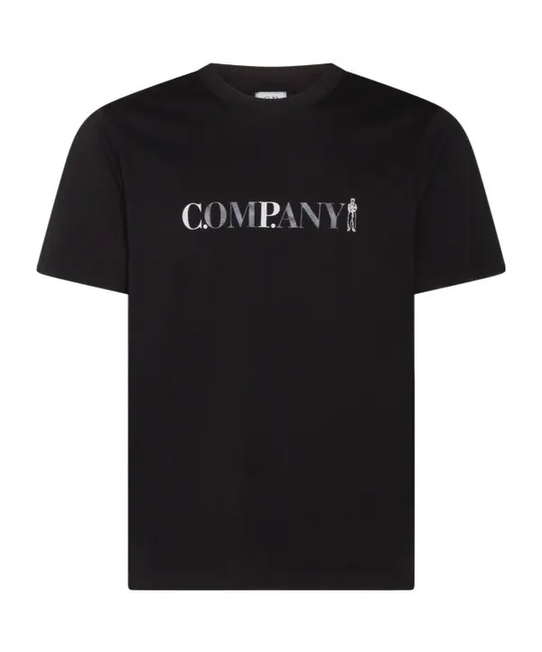 C.P. COMPANY Logo Printed Crewneck T-shirt - Black