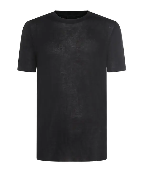 THOM KROM Sheer Crew-neck T-shirt - Black