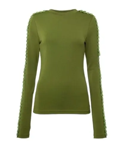 J.W.ANDERSON Pleated-trim Long-sleeve Top
