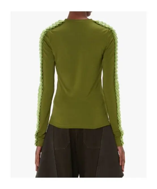 J.W.ANDERSON Pleated-trim Long-sleeve Top