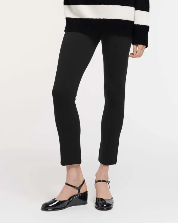 BARRIE Pleated Wool Cashmere Leggings