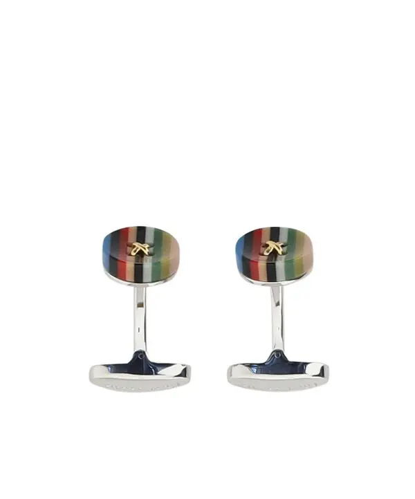 Paul Smith Signature Stripe Button Cufflinks - Multicolour