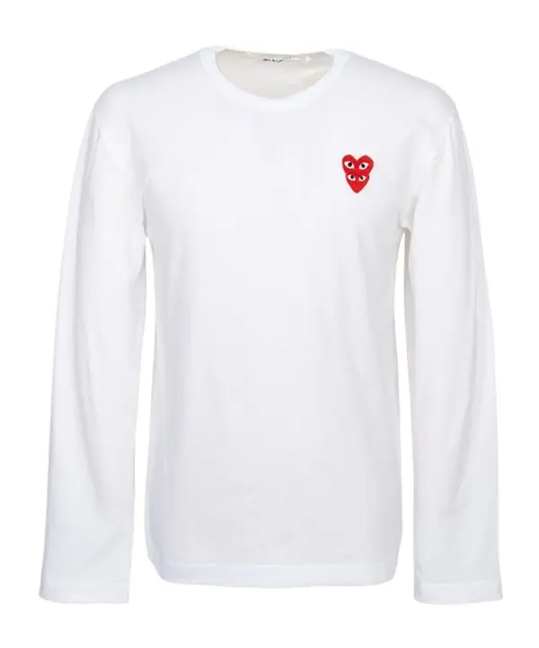 Comme Des Garçons Heart-patch Long Sleeved T-shirt