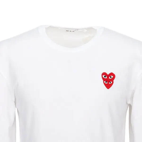 Comme Des Garçons Heart-patch Long Sleeved T-shirt