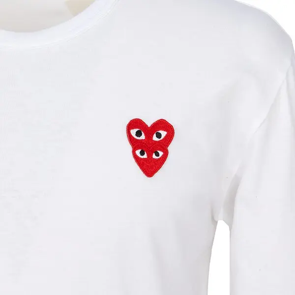 Comme Des Garçons Heart-patch Long Sleeved T-shirt