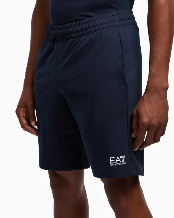 EA7 Logo Printed Track Shorts