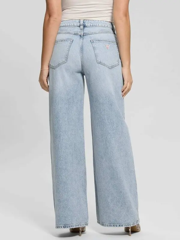 Guess Logo-appliqué Wide-leg Jeans