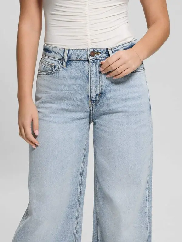 Guess Logo-appliqué Wide-leg Jeans