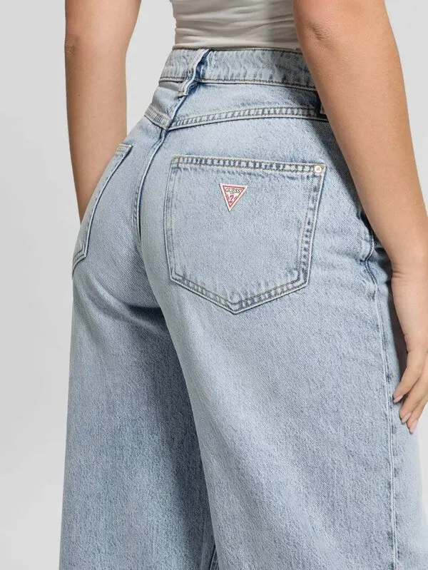 Guess Logo-appliqué Wide-leg Jeans