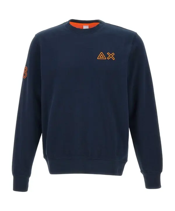 SUN 68 Logo Crew Neck Sweatshirt - Navy