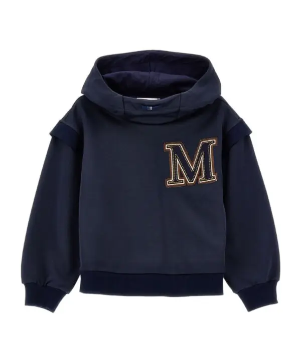 Monnalisa Logo Patch Layered Hoodie