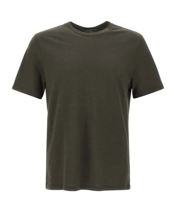 KANGRA Flamed Cotton Crew Neck T-shirt