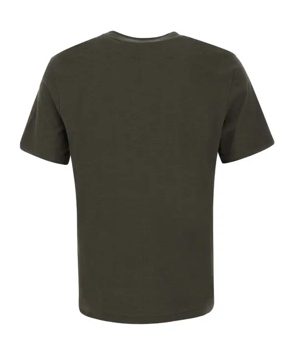 KANGRA Flamed Cotton Crew Neck T-shirt