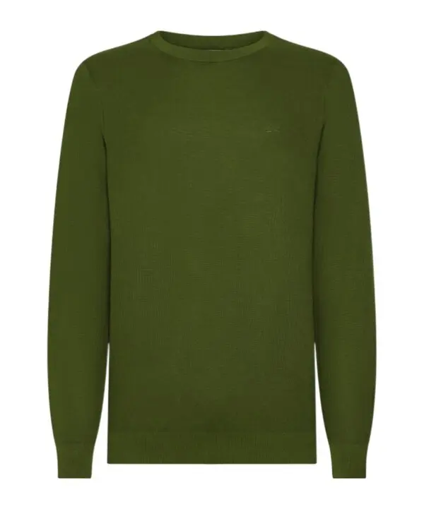 SUN 68 Honeycomb Crew Neck Knitted Sweater