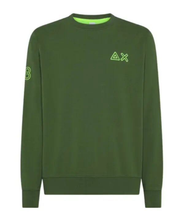 SUN 68 Logo Crew Neck Sweatshirt - Green