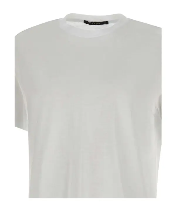 KANGRA Flamed Cotton Crew Neck T-shirt