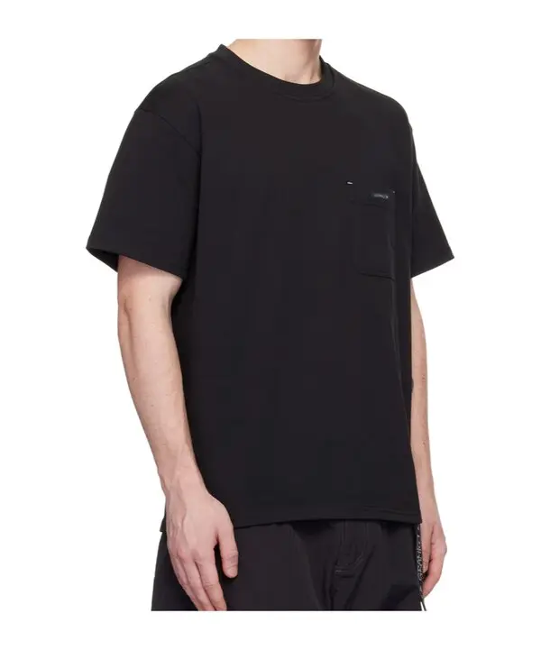 AND WANDER Logo Print Short Sleeve Hoodie