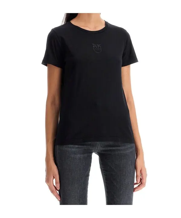 Pinko Logo-embroidered Crewneck T-shirt