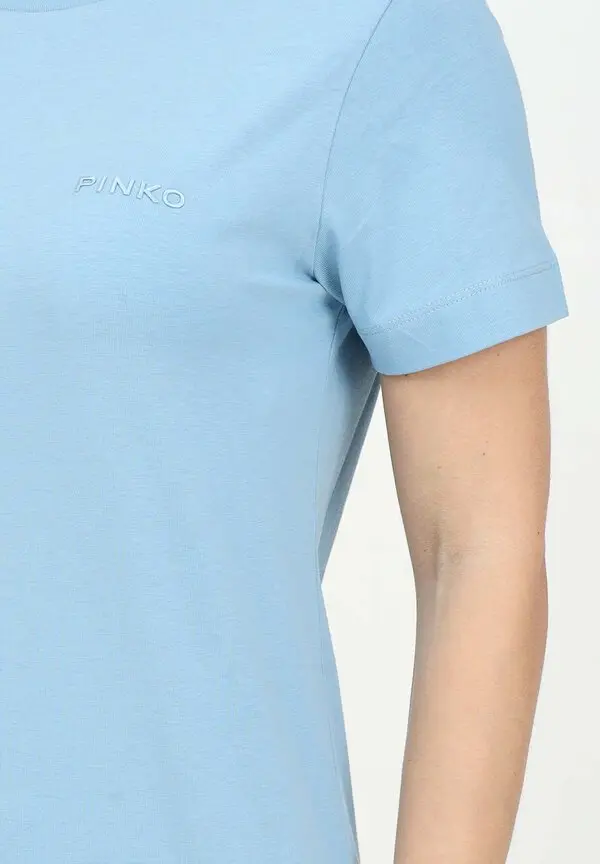 Pinko Crewneck T-shirt With Embroidered Logo