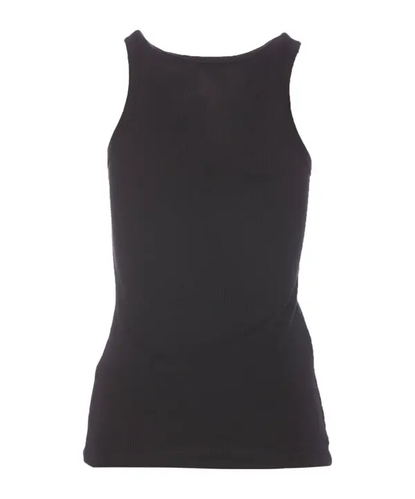 Pinko Logo Detailed Ribbed Tank Top