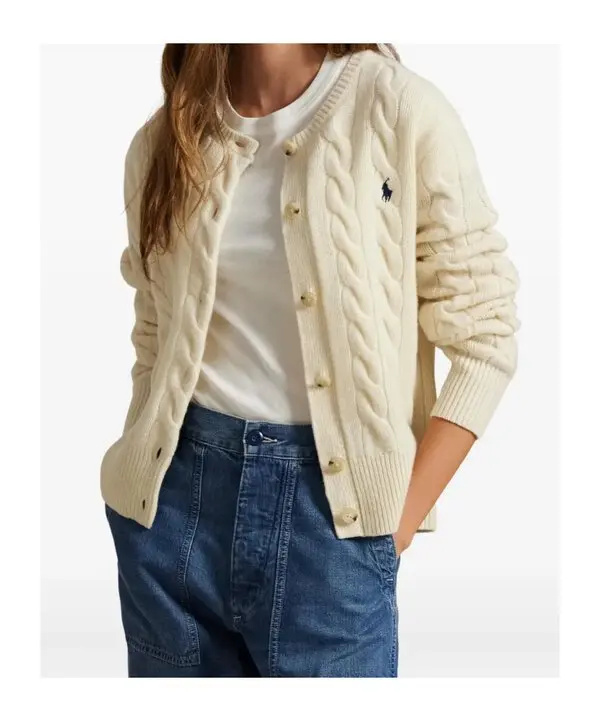 Polo Ralph Lauren Cable Knit Cardigan - Cream