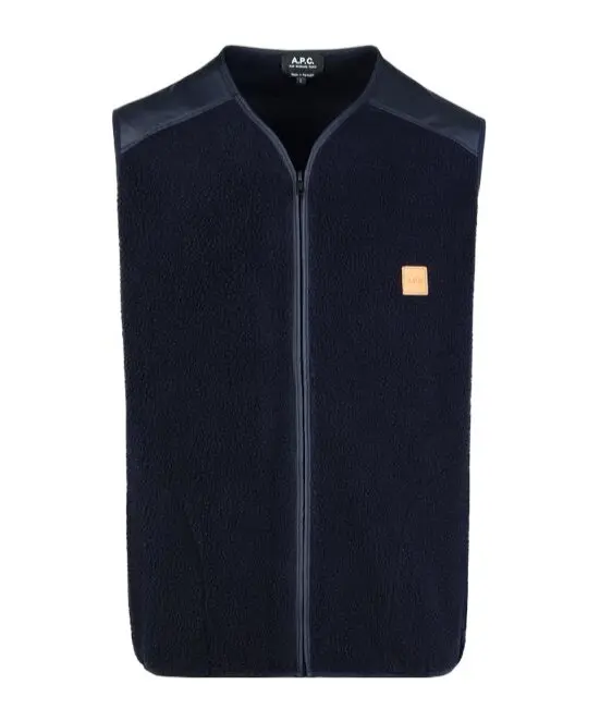 A.p.c. Logo Patch Zip-up Vest