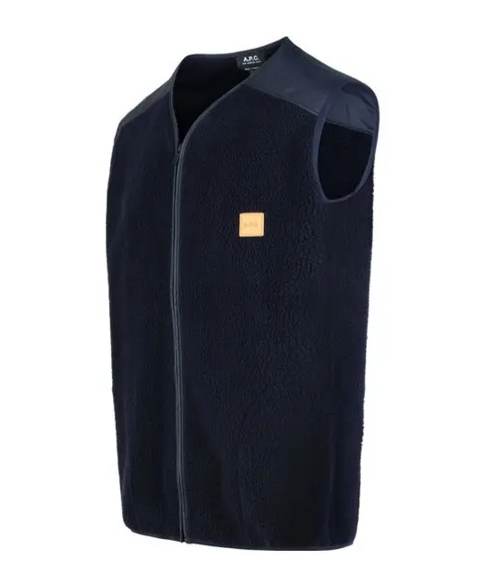 A.p.c. Logo Patch Zip-up Vest