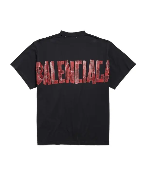 Balenciaga Security Tape Logo Oversized T-shirt