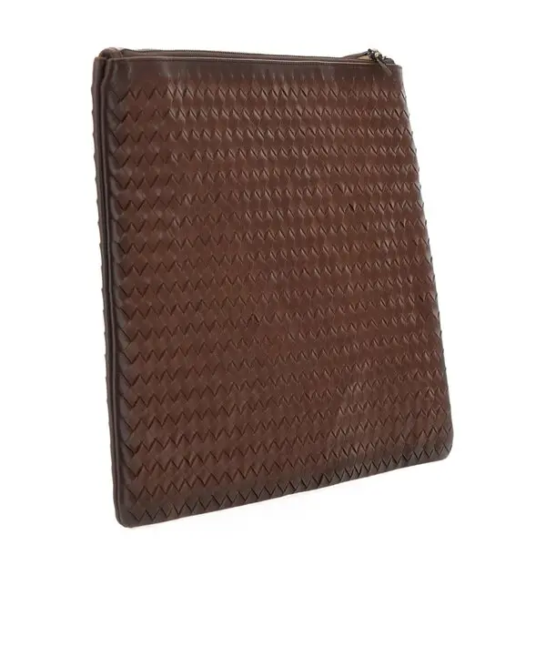 Dragon Diffusion Woven Clutch Bag - Chocolate