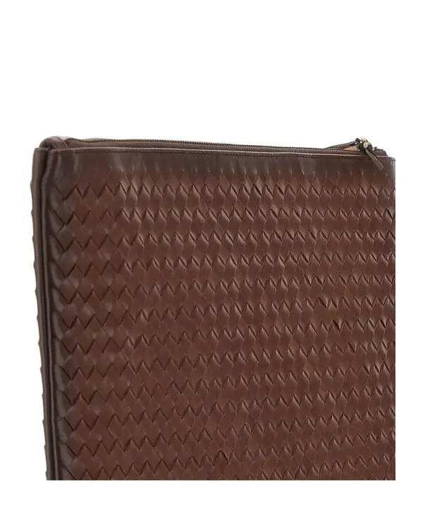 Dragon Diffusion Woven Clutch Bag - Chocolate