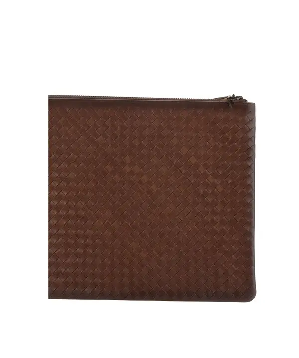Dragon Diffusion Woven Clutch Bag - Chocolate