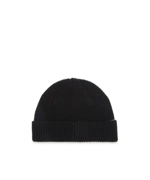 DIESEL® Ribbed Knit Beanie With Oval 'd' Embroidery