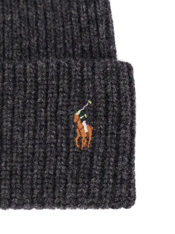 Polo Ralph Lauren Ribbed Logo Beanie Hat