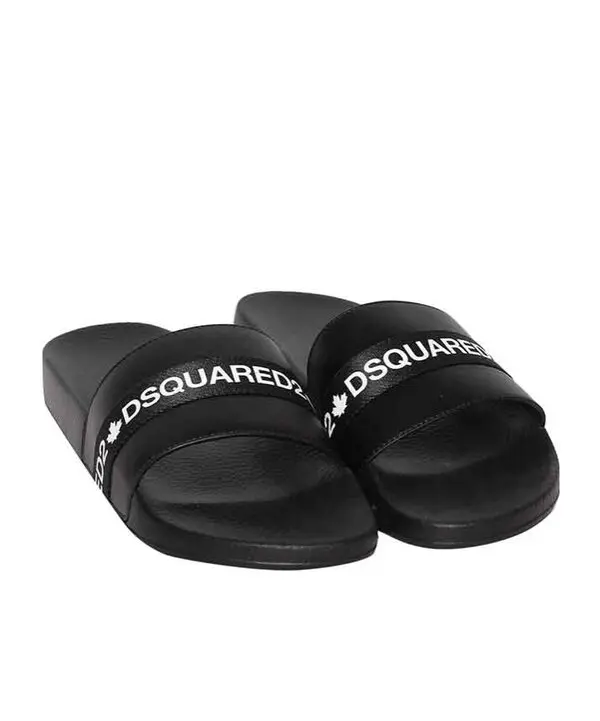 Dsquared2 Logo Almond Toe Sliders