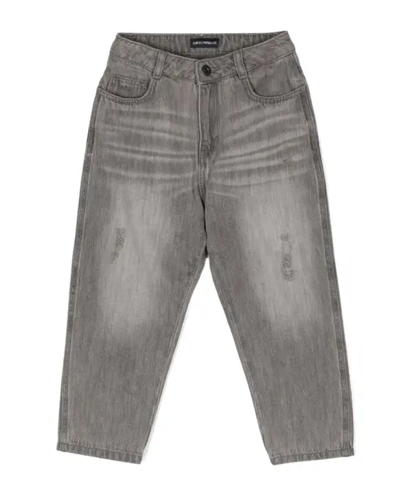 Emporio Armani Distressed Tapered Jeans