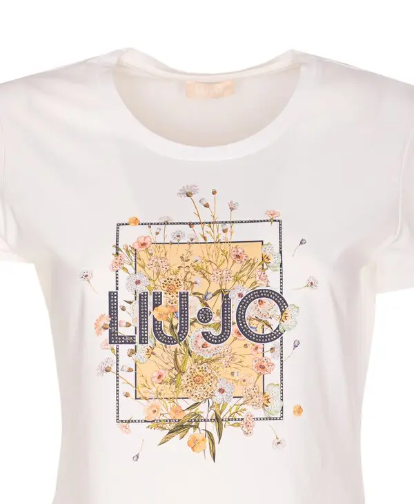Liu Jo Logo Embellished T-shirt