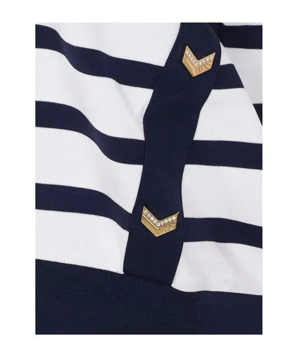 Liu Jo V-neck Striped T-shirt