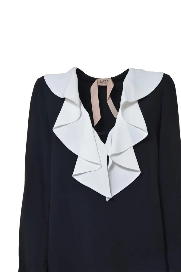N.21 Long Sleeve Ruffled Dress