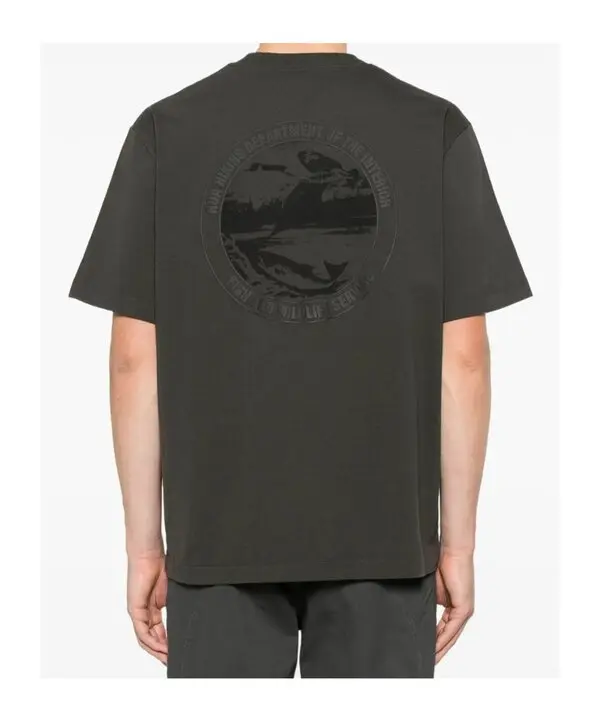 ROA Service Graphic Printed Crewneck T-shirt