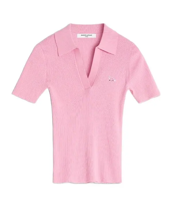 Maison Kitsuné Fox-motif T-shirt - Fraise