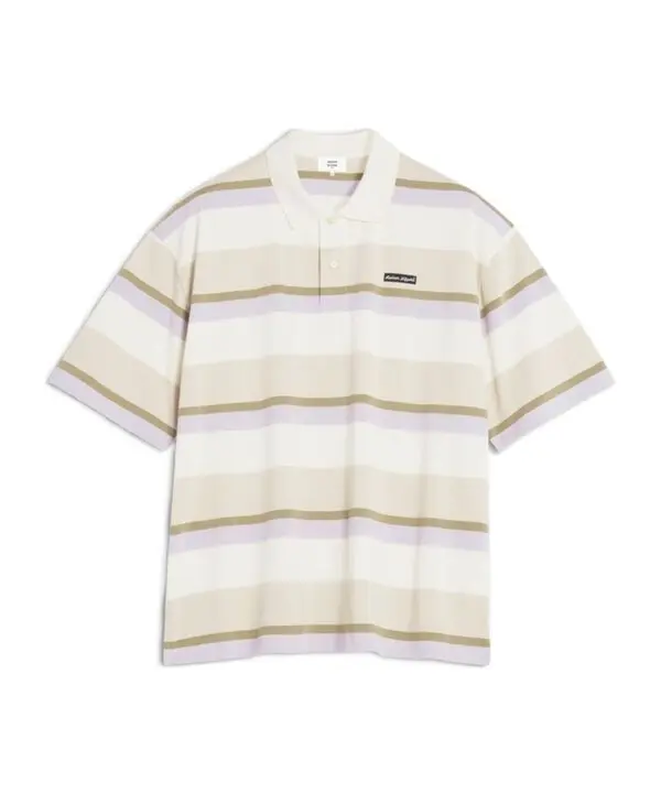 Maison Kitsuné Striped Ss Oversize Polo Shirt