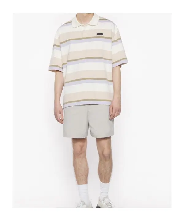 Maison Kitsuné Striped Ss Oversize Polo Shirt