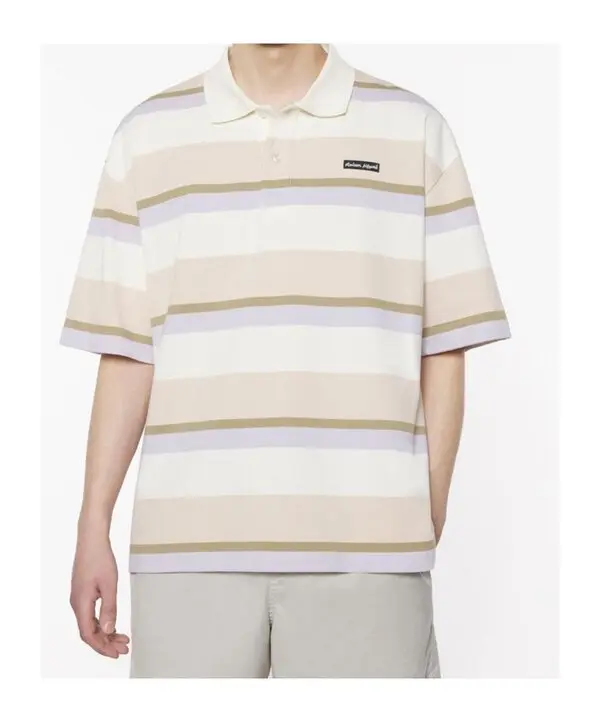 Maison Kitsuné Striped Ss Oversize Polo Shirt