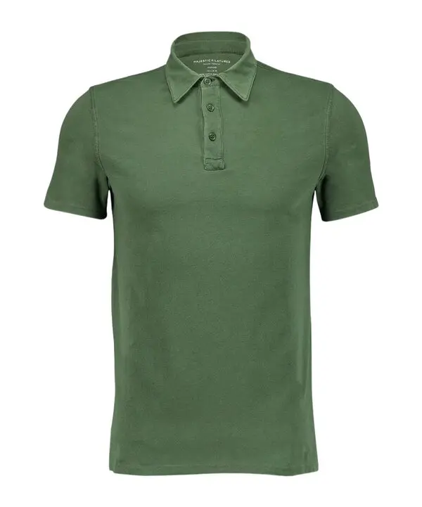 Majestic Filatures Organic Cotton-blend Polo Shirt - Green