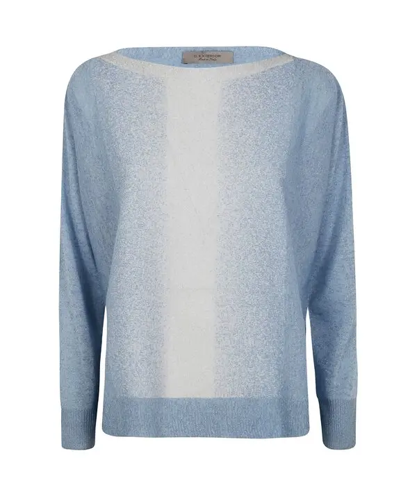 D.exterior Gradient Knit Pullover - Blue