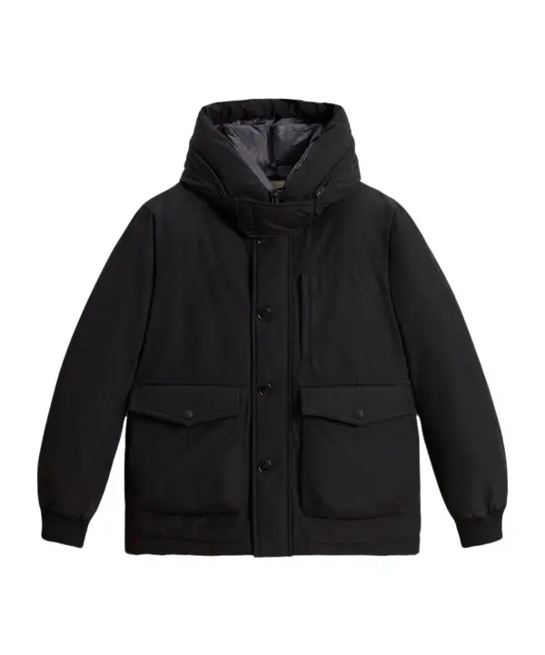 Woolrich Ramar Cloth Hooded Bomber Jacket - Black