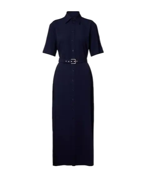 Ralph Lauren Belted Wool Midi Dress