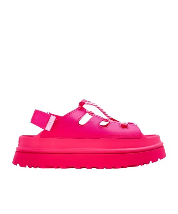 UGG Goldenglow Lace-up Platform Mules - Pink