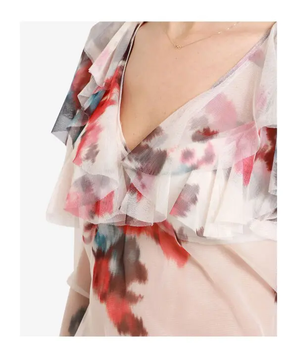 Philosophy Di Lorenzo Serafini Printed Tulle Blouse