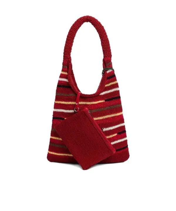 J.W.ANDERSON Jw Anderson Striped Knitted Hobo Bag